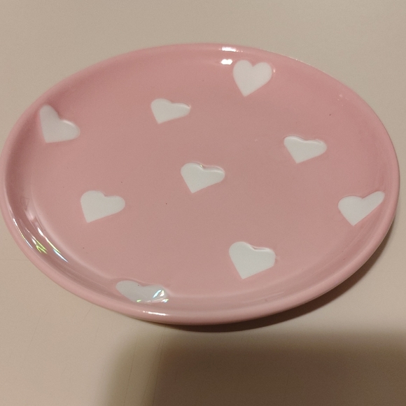 Dining | Pink Heart Pattern Platesoap Dish New | Poshmark
